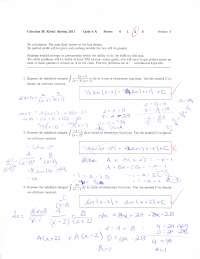 Solved Problems On Integrations In Calculus II Quiz MATH Docsity