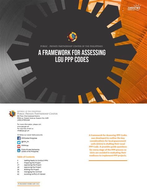 pppc pub framework assessing lgu ppp code pdf public private