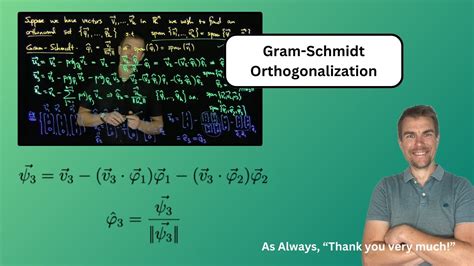Gram Schmidt Orthogonalization Youtube