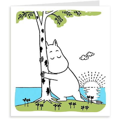 Greeting Card Moomin Hugging A Tree The Official Moomin Shop United Kingdom