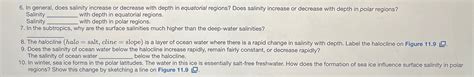 Solved In General Does Salinity Increase Or Decrease With