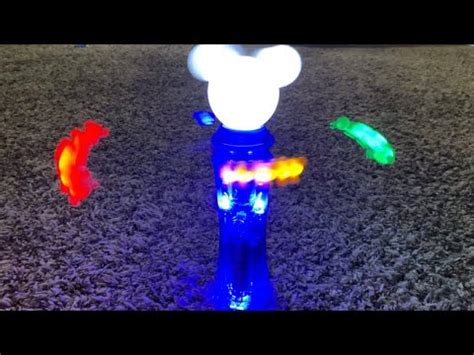 Disney Parks Spinning Wand Light Up Mickey Toy Youtube