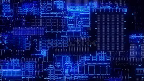 printed circuit board visualization of advanced technology concept