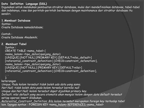 Membuat Database Menggunakan Mysql Ppt