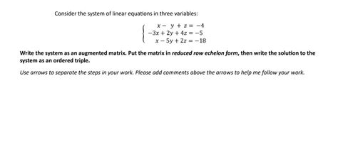 Solved Consider The System Of Linear Equations In Three