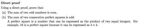 Solved Direct Proof Using A Direct Proof Prove That A The