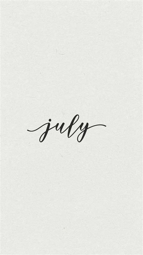 July Calligraphy Art Black And White July Art Inspirational July