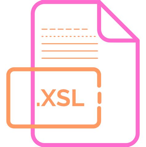 Xsl File Extension Icon Little Dot And Color Fill 57325222 Png