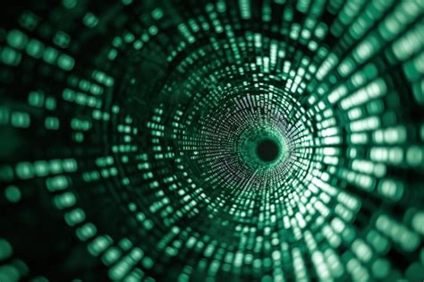 infinite tunnel of binary code representing matrix ai generated premium ai generated image