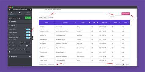 How To Use Advanced Data Table Widget Of Happy Elementor Addons