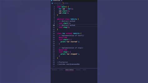 Abstract Class In Dart Youtube