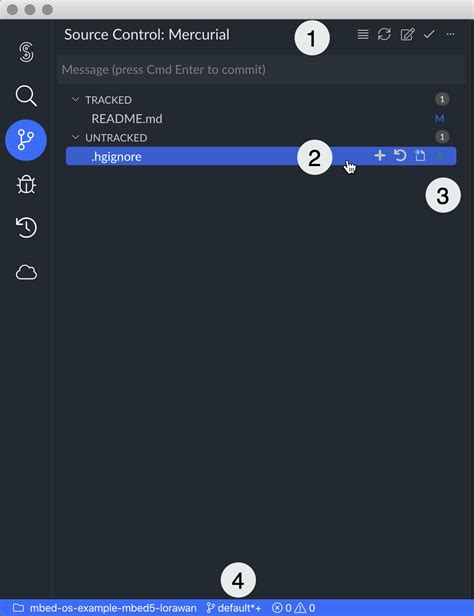 Working With Mercurial Source Control Mbed Studio Documentation