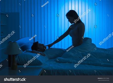 Couple Have Sex Bed Night Time Stock Photo Shutterstock
