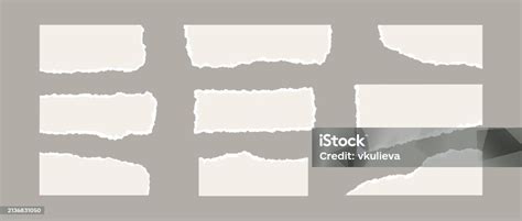 찢어진 종이 조각 모음 가장자리가 들쭉날쭉하고 고르지 않은 베이지색 모양 찢어진 다른 종이 조각 세트 콜라주 텍스트 상자 배너 스티커 포스터 전단지를 위한 질감이 있는