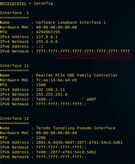 Beginner Guide To Meterpreter Part 1 Hacking Articles