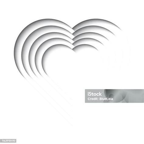 종이 는 3d 효과와 배경을 잘라 흑백의 심장 모양 벡터 일러스트 모던 양식에 대한 스톡 벡터 아트 및 기타 이미지 모던 양식 페이퍼커팅 3차원 형태 Istock