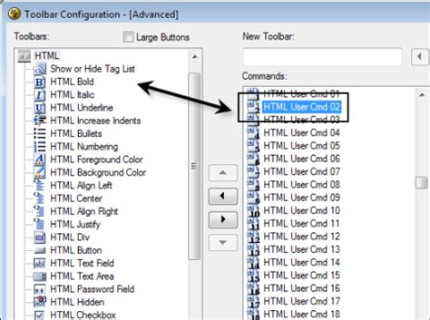 Customizing UltraEdit S HTML Toolbar Commands