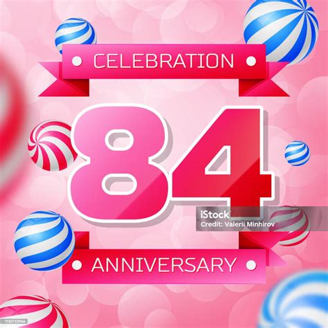 1 년 기념일 축 하 디자인 파란색 배경에 색종이와 은색 리본 생일 파티에 대 한 화려한 벡터 템플릿 요소입니다 애니 버서 리 리본 3차원 형태에 대한 스톡 벡터 아트 및