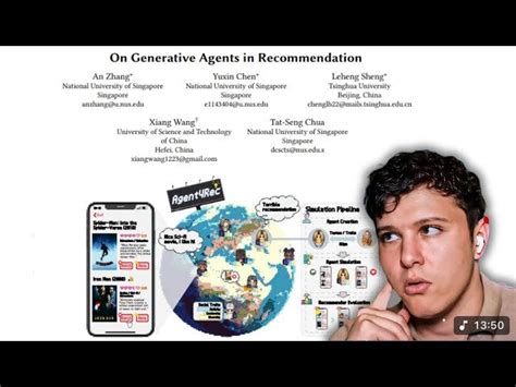 Free Video On Generative Agents In Recommendation From Aladdin Persson