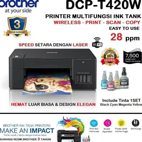 Jual Brother Printer Dcp T W T Wireless Print Scan Copy Wifi Xaworld Shopee Indonesia