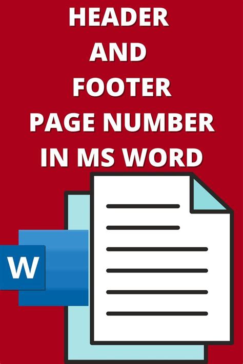 header and footer page number in microsoft word