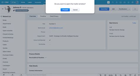 zoho crm client script confirmation box and popup mailer joel lipman