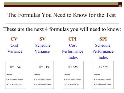 Pmp Formulas Made Easy
