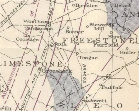 Freestone County Texas Old Maps