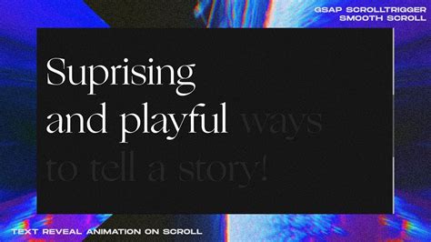 text reveal animation on scroll using gsap scrolltrigger plugin and