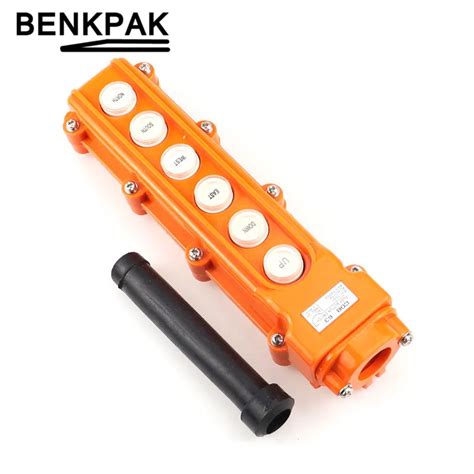6 키 영어 버튼 크레인 푸시 버튼 Cob63 호이스트 스위치 실버 펜던트 스위치 Cob 63switch Tabletswitch Flashlightswitch