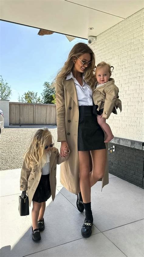 Model Romee Strijd With Her Daughters Mint And June Wearing The Cutest