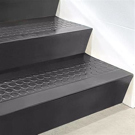 Stair Tread Risers Rubber 36 X 7 Black H 5883bl Uline