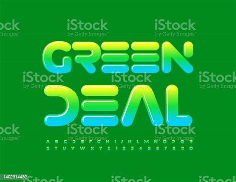 벡터 크리에이티브 로고 에코 딜 트렌디 알파벳 문자와 숫자 세트 Greenpeace에 대한 스톡 벡터 아트 및 기타 이미지