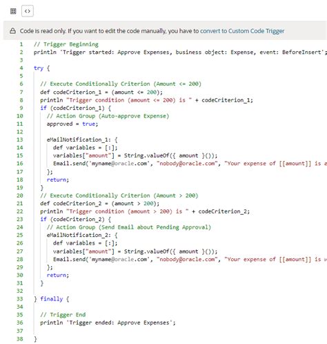 Triggers For Business Objects