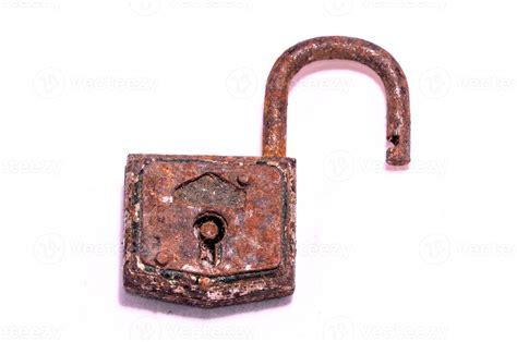 Rusted Padlock On White Background 22131627 Stock Photo At Vecteezy