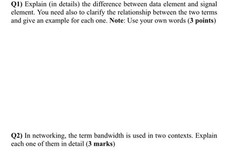 Solved Q Explain In Details The Difference Between Data Chegg Com