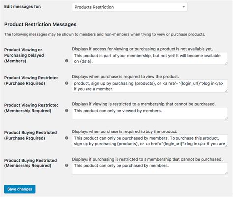 Woocommerce Memberships Settings Documentation Woocommerce