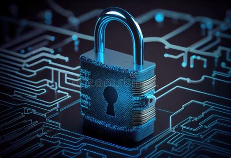 cyber security lock internet technology concept of cybersecurity and