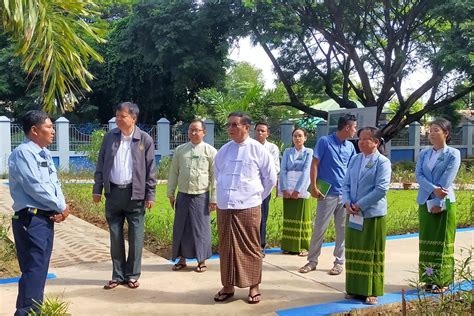 မကွေးတိုင်းဒေသကြီးအစိုးရအဖွဲ့ စီးပွားရေးရာဝန်ကြီး ဦးအောင်ချိန် မင်းလှမြို့၌ မြို့ရေပေးရေးလုပ်ငန