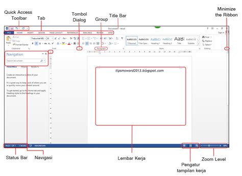 Mengenal Bagian Fungsi Menu Pada Microsoft Word 2013 48 Off