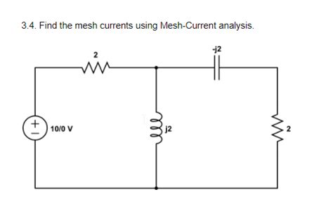 Solved Find The Mesh Currents Using Mesh Current Analysis Chegg