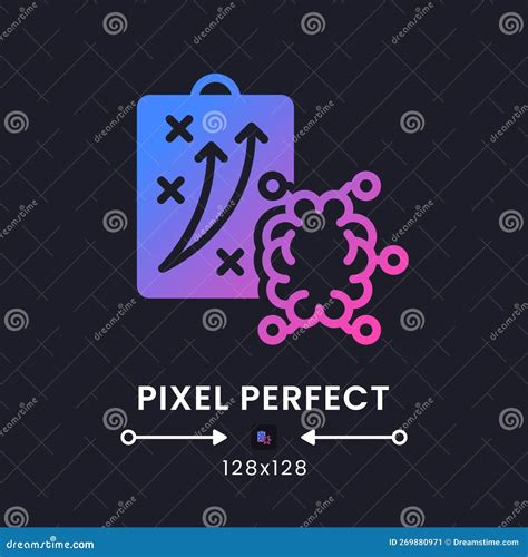 Neuromarketing Strategies Purple Solid Gradient Desktop Icon On Black Stock Vector