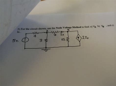 Solved For The Circuit Shown Use The Node Voltage Method To Chegg Com
