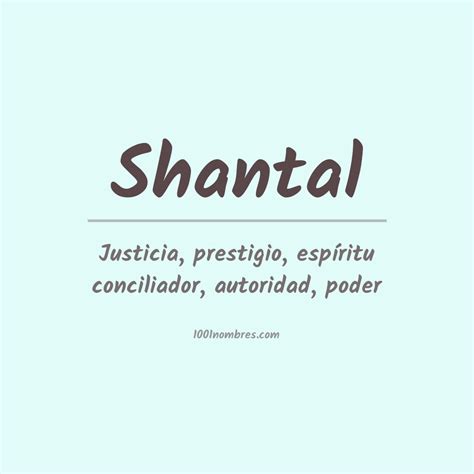 Significado Del Nombre Shantal