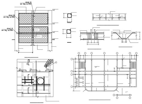 2 D Autocad Drawing File Having The Of Reinforcement Details Of Beam