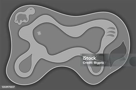 종이 는 회색 개념 배경추록 흑백을 잘라 벡터 일러스트 디자인 템플릿 흑백 손으로 그린 3차원 형태에 대한 스톡 벡터 아트 및 기타 이미지 3차원 형태 가리기