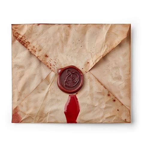 Premium Photo Vintage Envelope With A Red Label