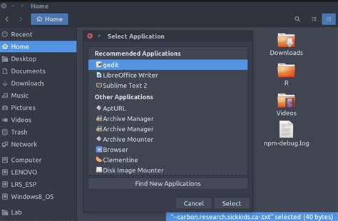 Atom Editor Not Showing Up In Other Applications List In Nautilus