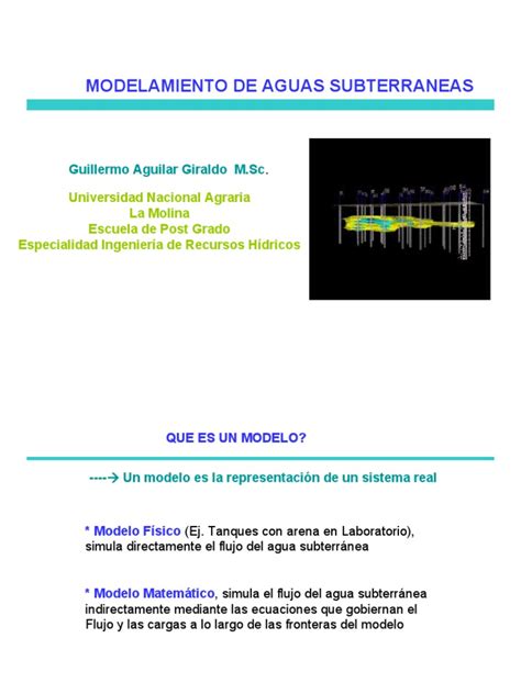 Modelamiento De Flujo De Agua Pdf Agua Subterránea Agua