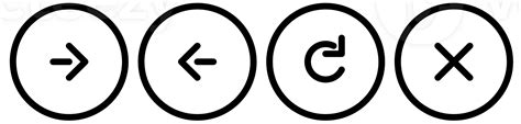web button icon set next page previous page reload or refresh button